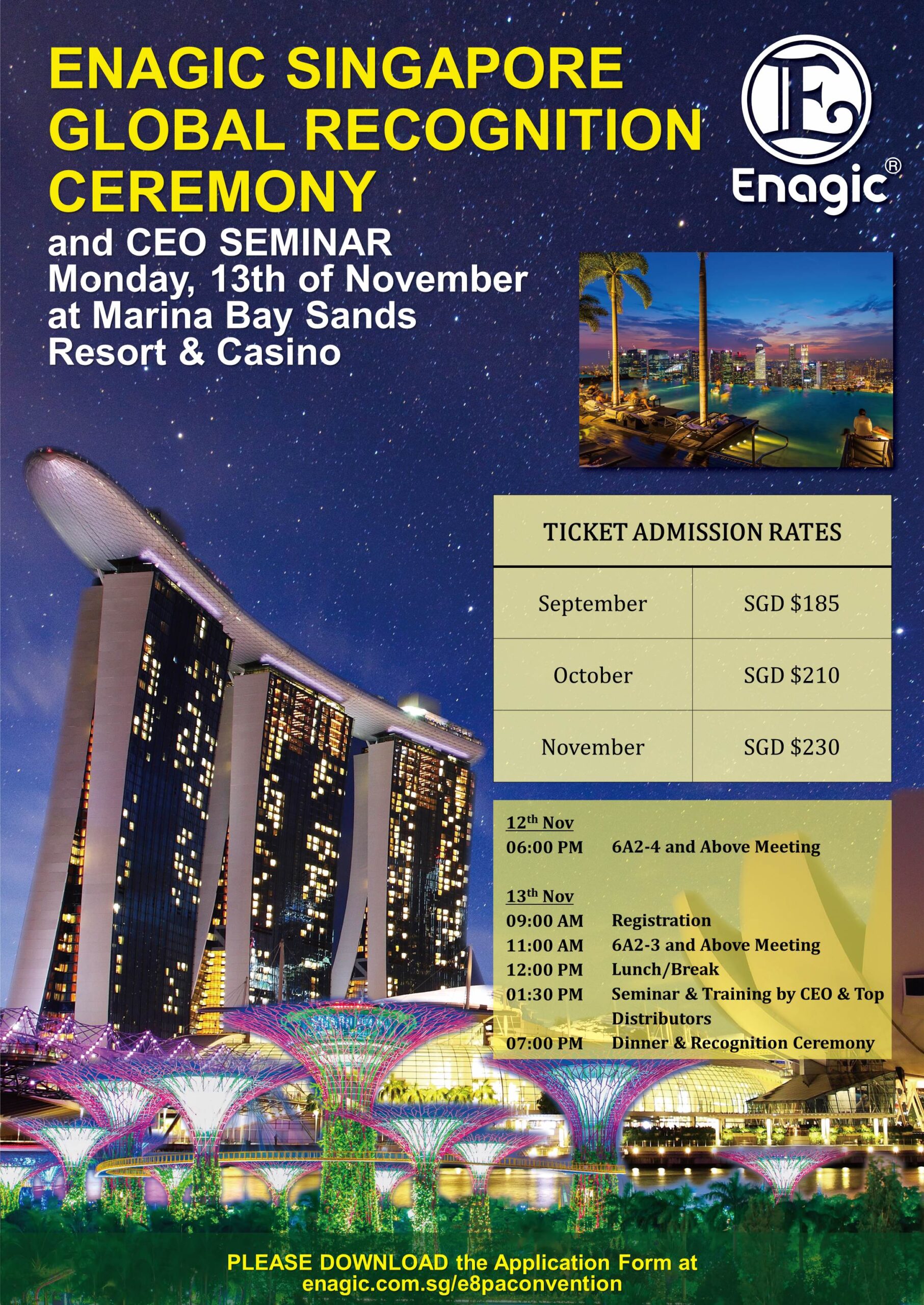 ENAGIC SINGAPORE GLOBAL RECOGNITION CEREMONY & CEO SEMINAR - Enagic ...
