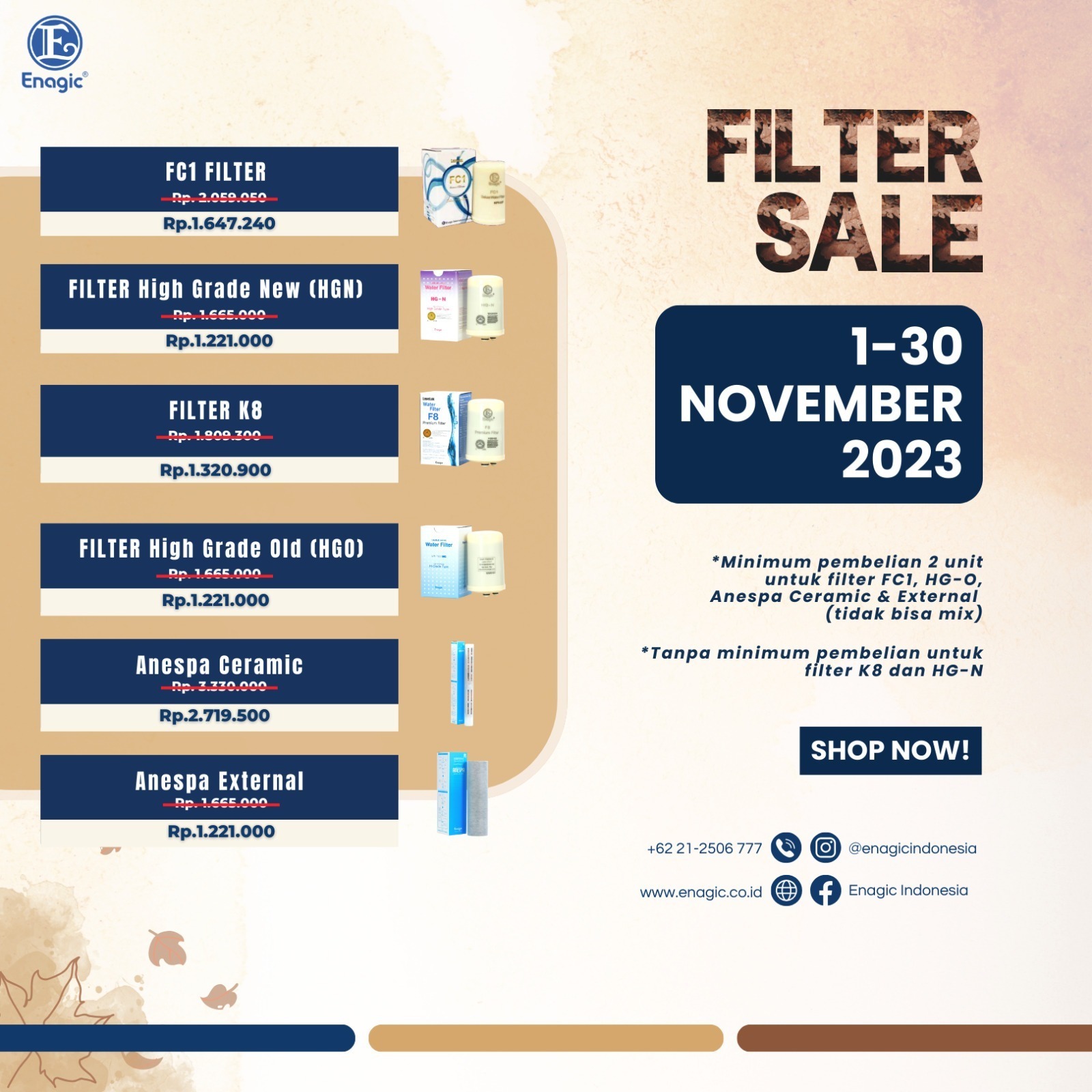 NOVEMBER FILTER SALE !!! - Enagic Indonesia